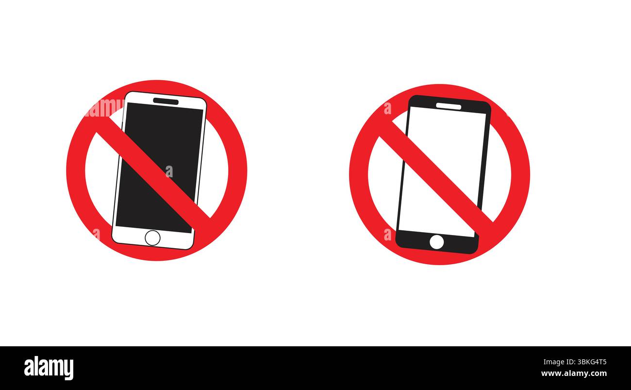 No Smartphone and Cell Phone Allowed Sign - Vector Illustration of ...