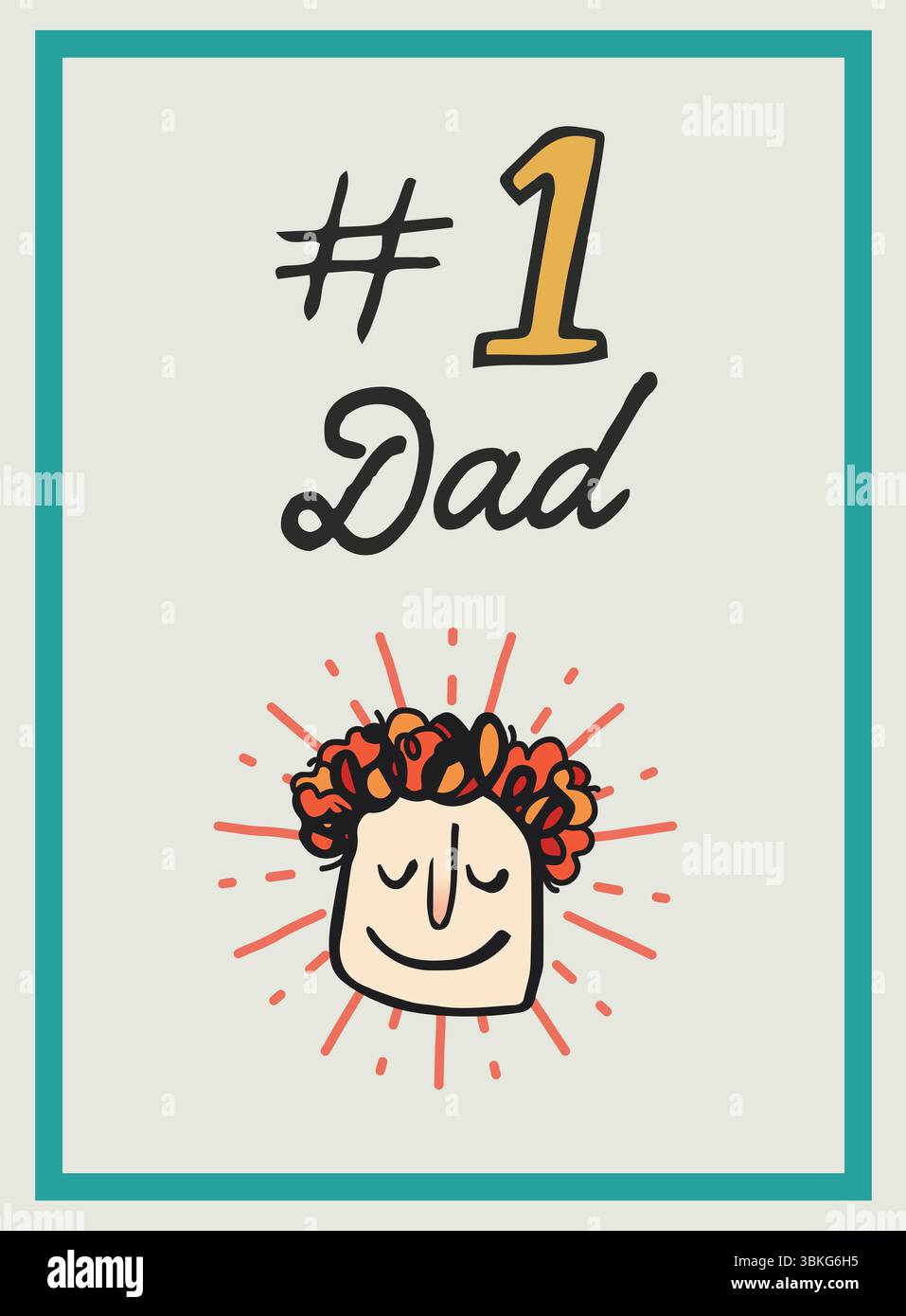 Number 1 dad text on card for fathers day Stock Photo - Alamy