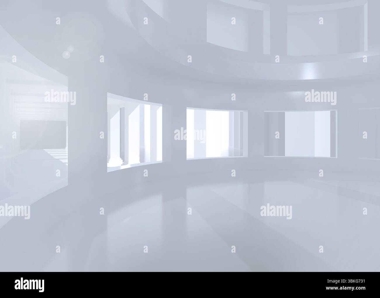 Bright white room with windows Stock Photo - Alamy