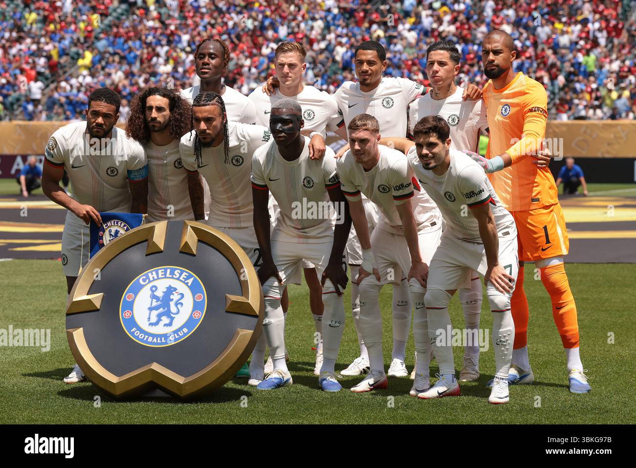 Philadelphia, USA, 20th June 2025. The Chelsea FC starting eleven line ...