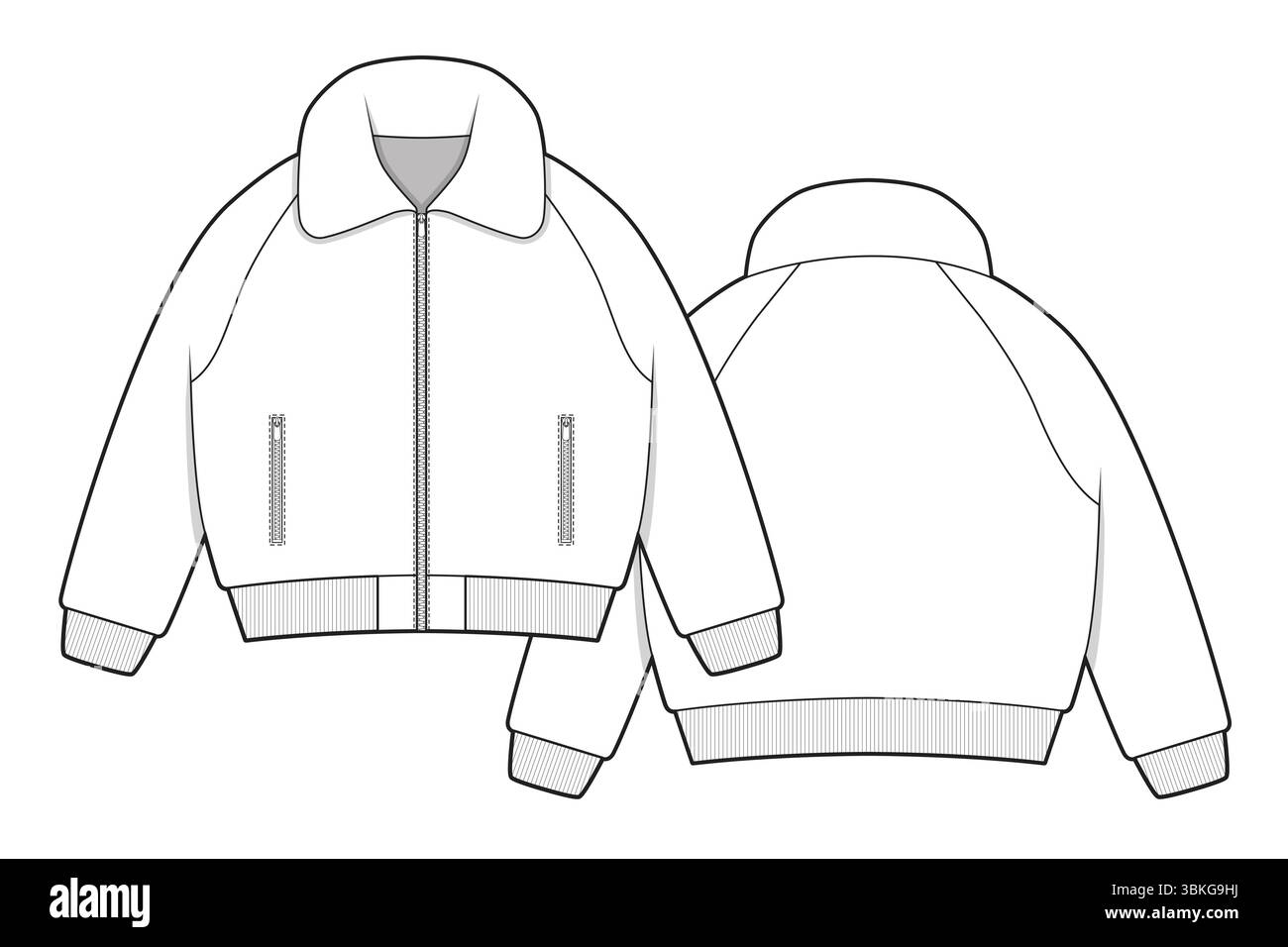 Blouson jacket template hi-res stock photography and images - Alamy