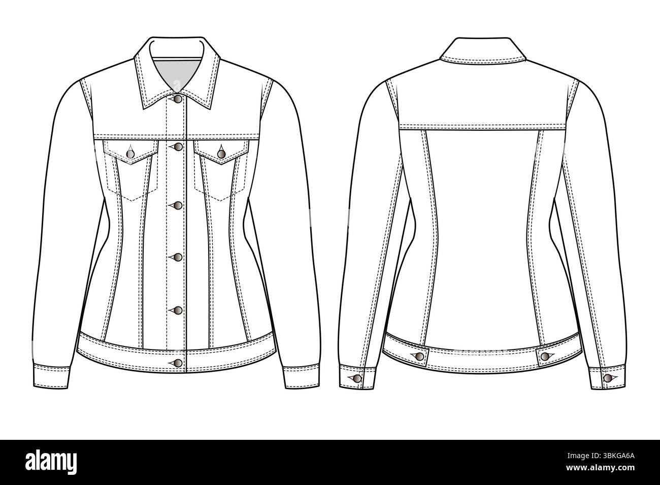 Girls fitted denim jacket hi-res stock photography and images - Alamy