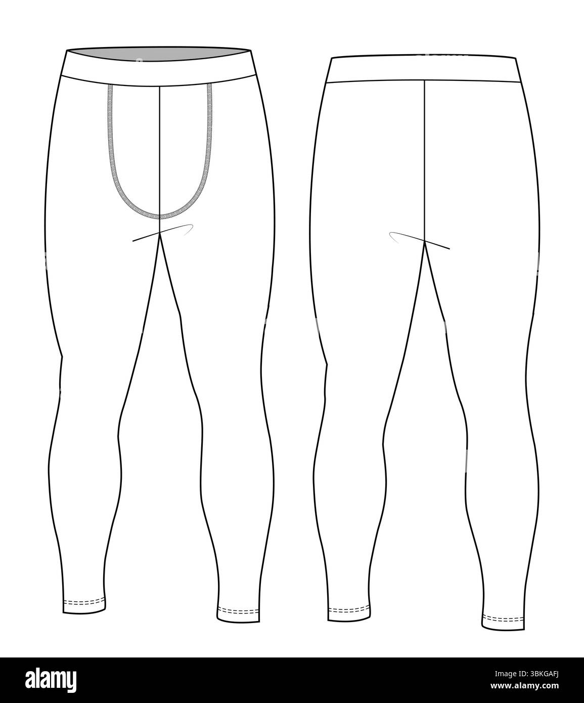 Leggings front and back view Stock Vector Images - Alamy