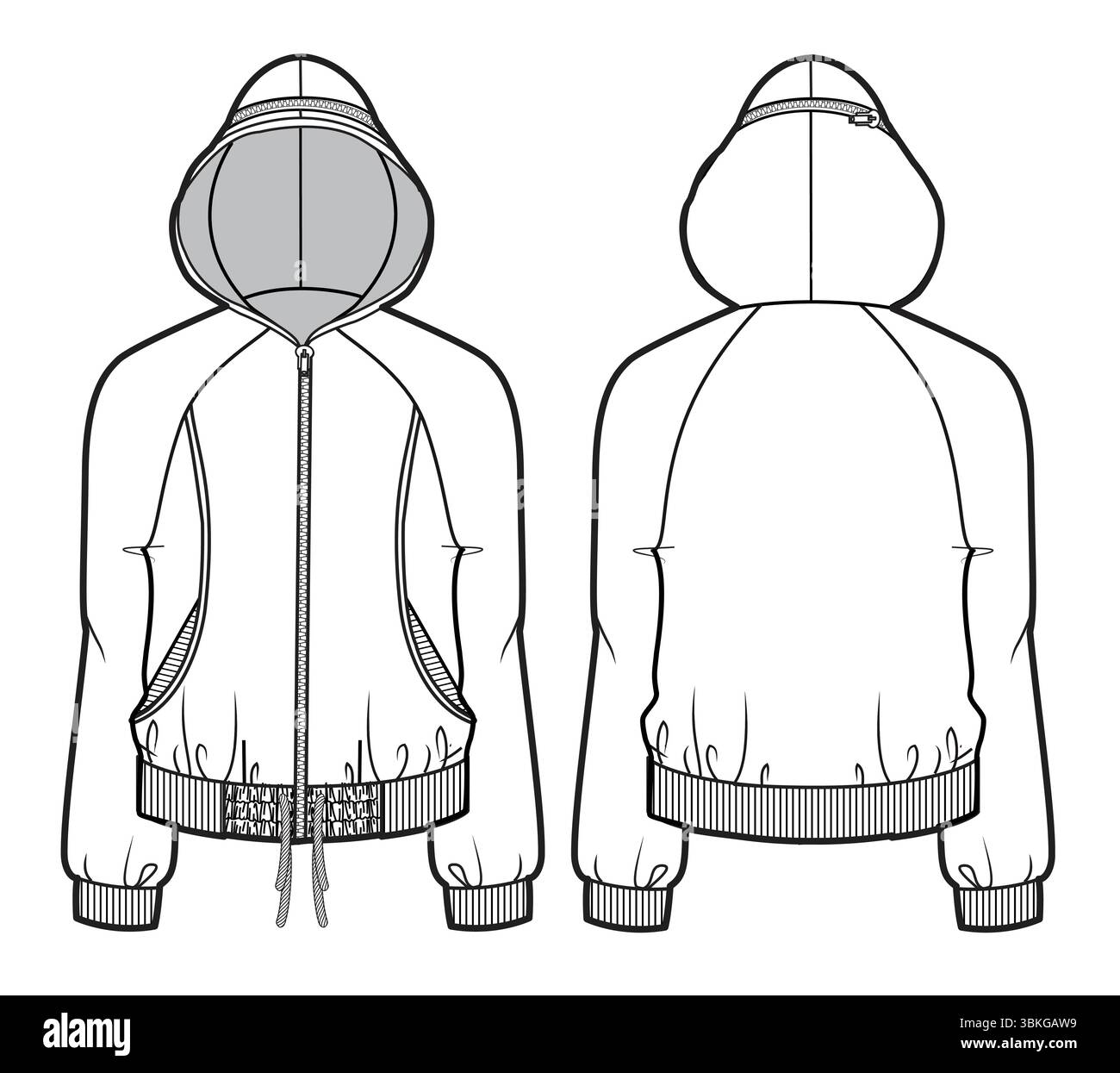 Ladies windbreaker jacket illustration hi-res stock photography and ...
