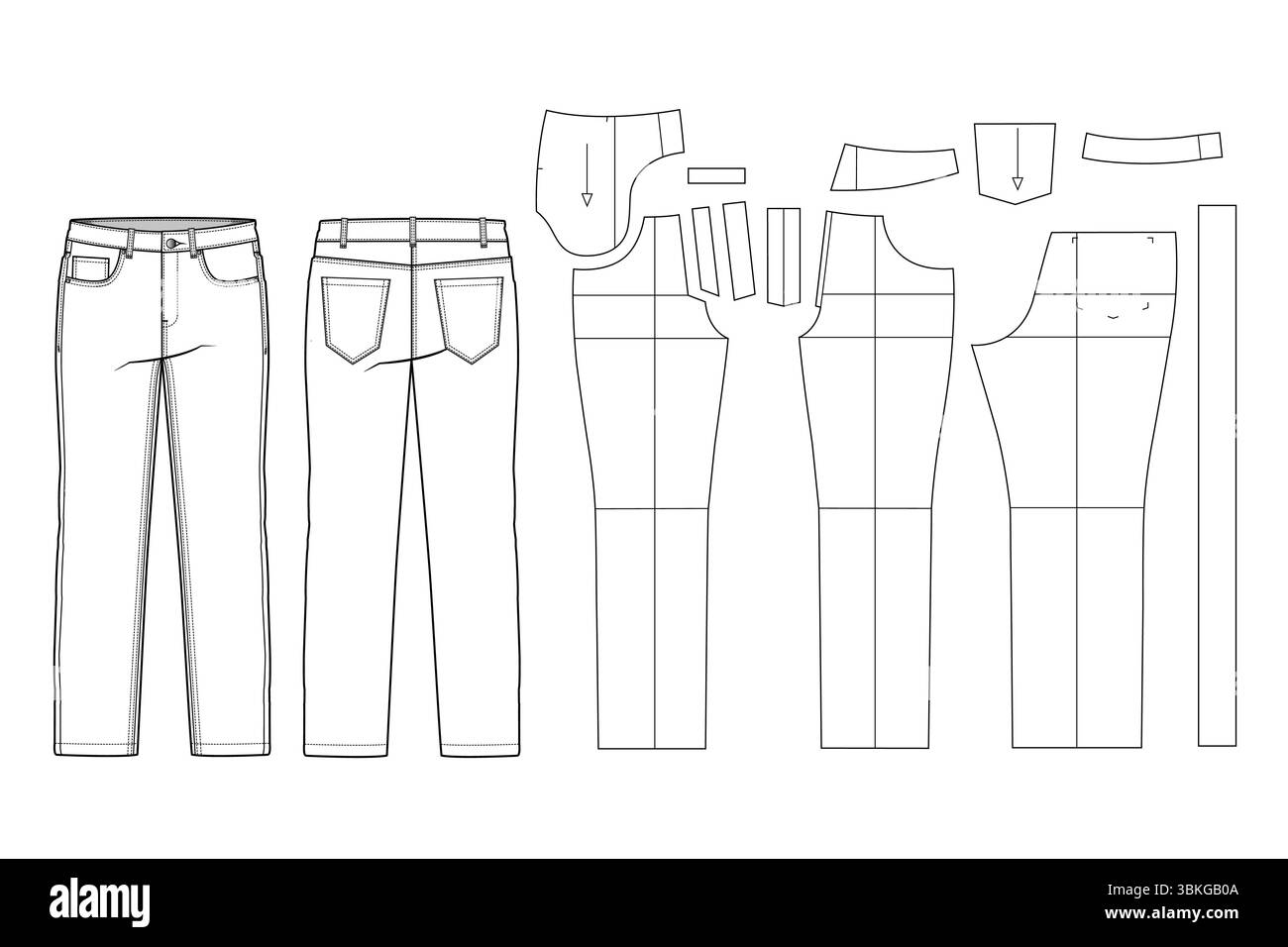 Pant patterns illustration hi-res stock photography and images - Alamy