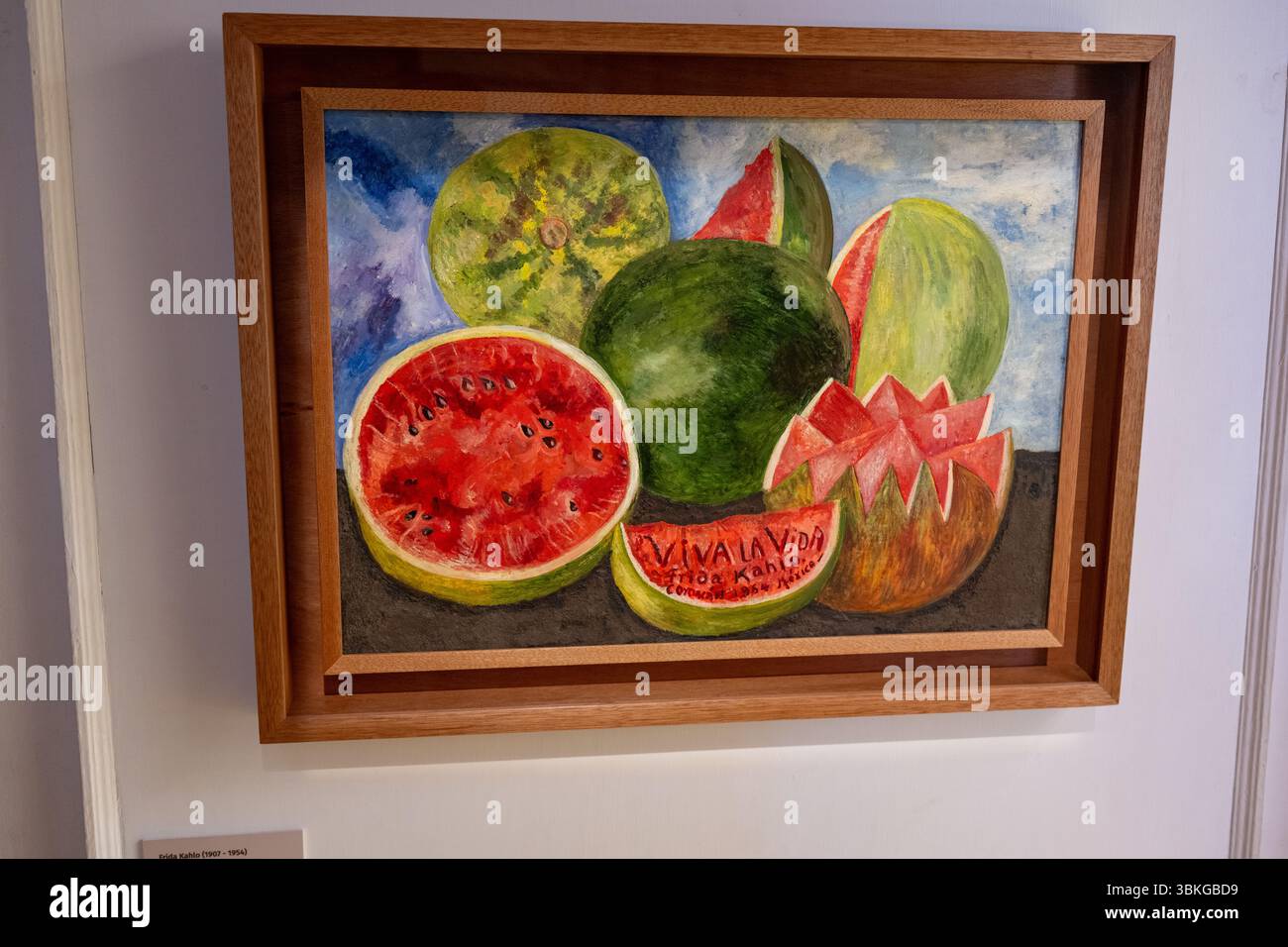 Frida Kahlo watermelon painting seen in casa azul Stock Photo - Alamy