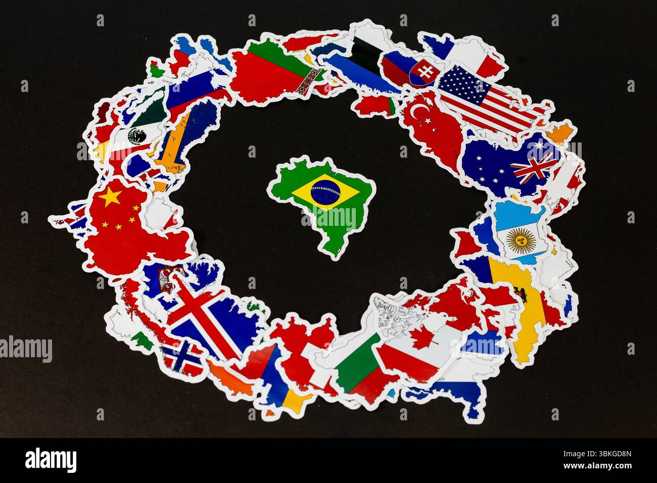 Map latin america flags countries hi-res stock photography and images ...