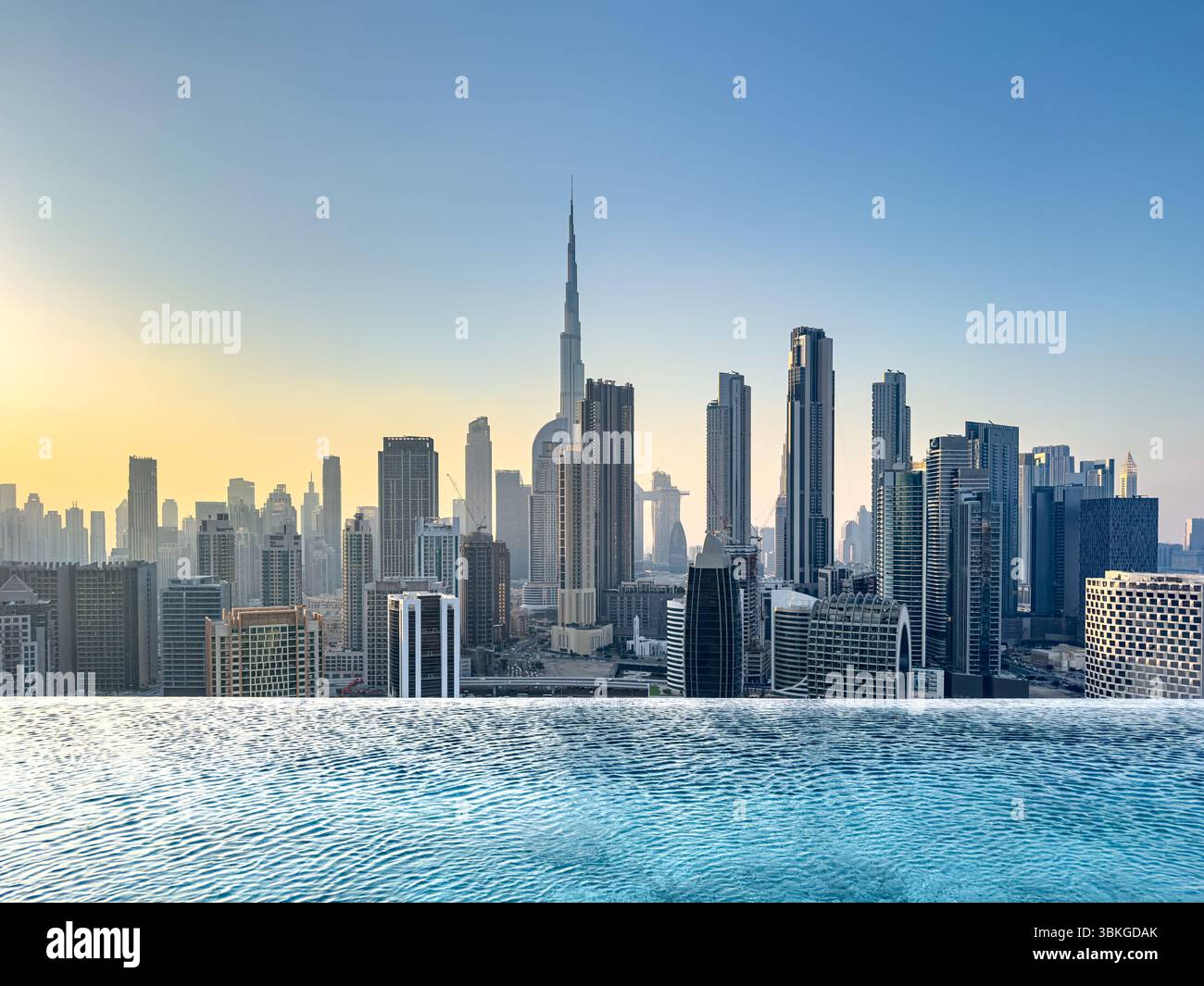 View of Dubai skyline including the Burj Khalifa, the world's tallest ...