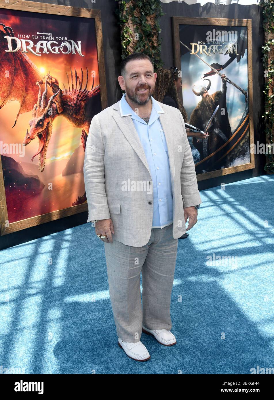 Actor Nick Frost attends the Premiere of "How To Train Your Dragon ...
