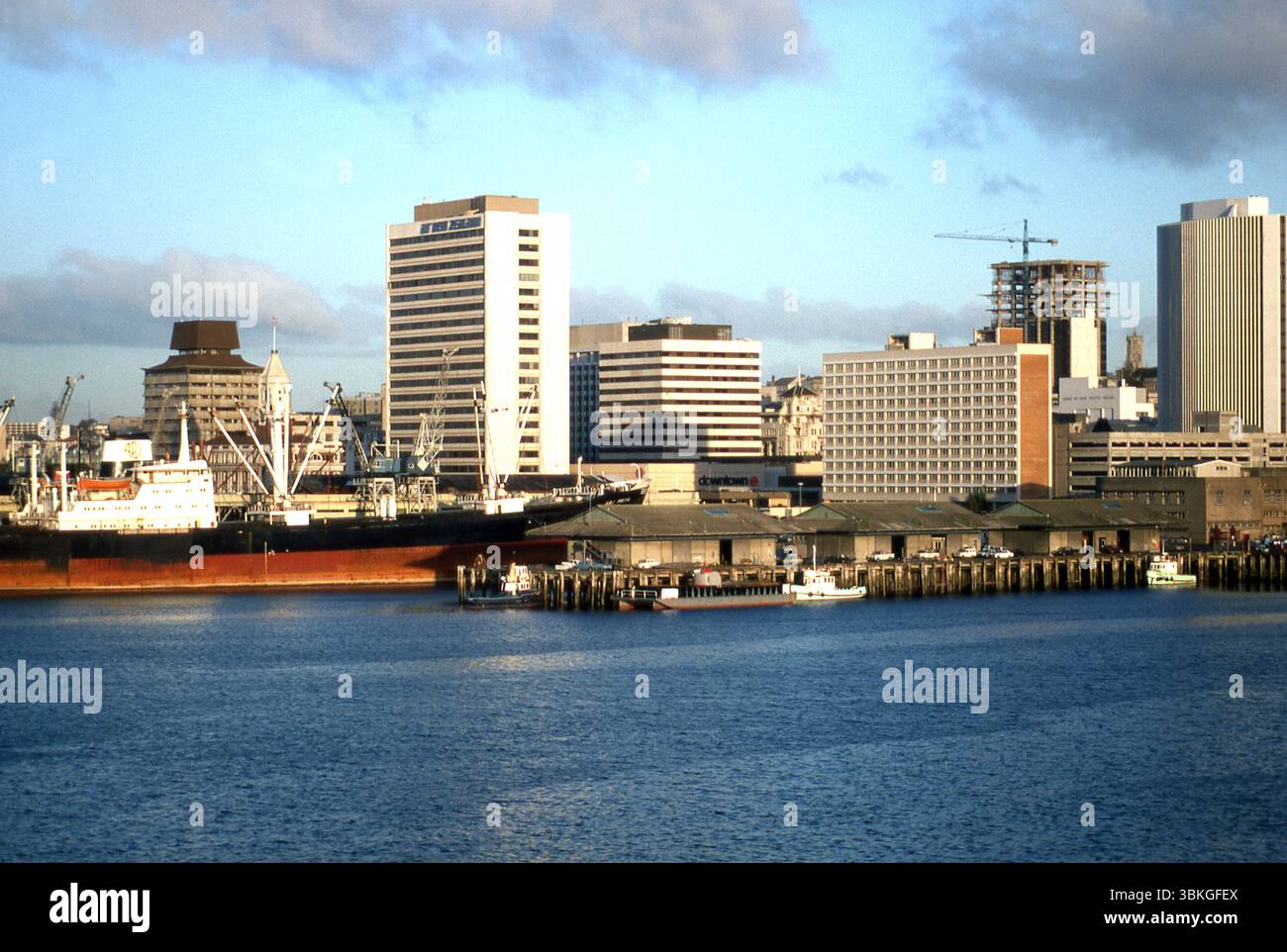 1970s New Zealand - Auckland harbour waterfront in 1976 with the Air ...