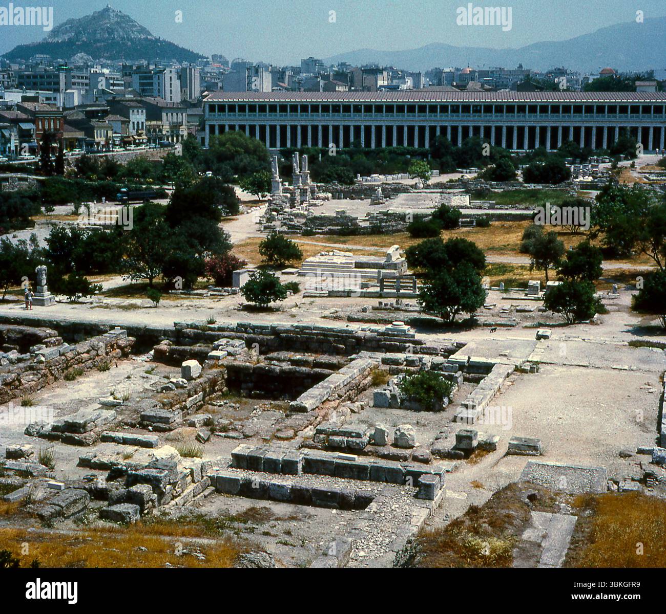 1970s Greece - The Agora, Athens, with the Stoa of Attalos Museum in ...