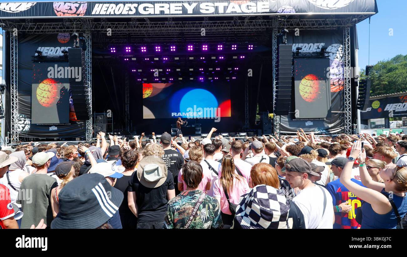 Ramzey bei seinem Auftritte am 20.06.2025 auf dem Heroes Festival in ...