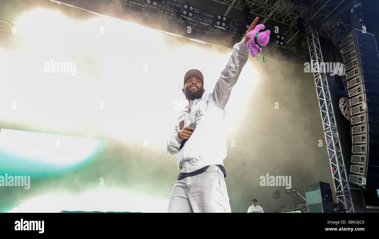 Nimo bei seinem Auftritte am 20.06.2025 auf dem Heroes Festival in ...