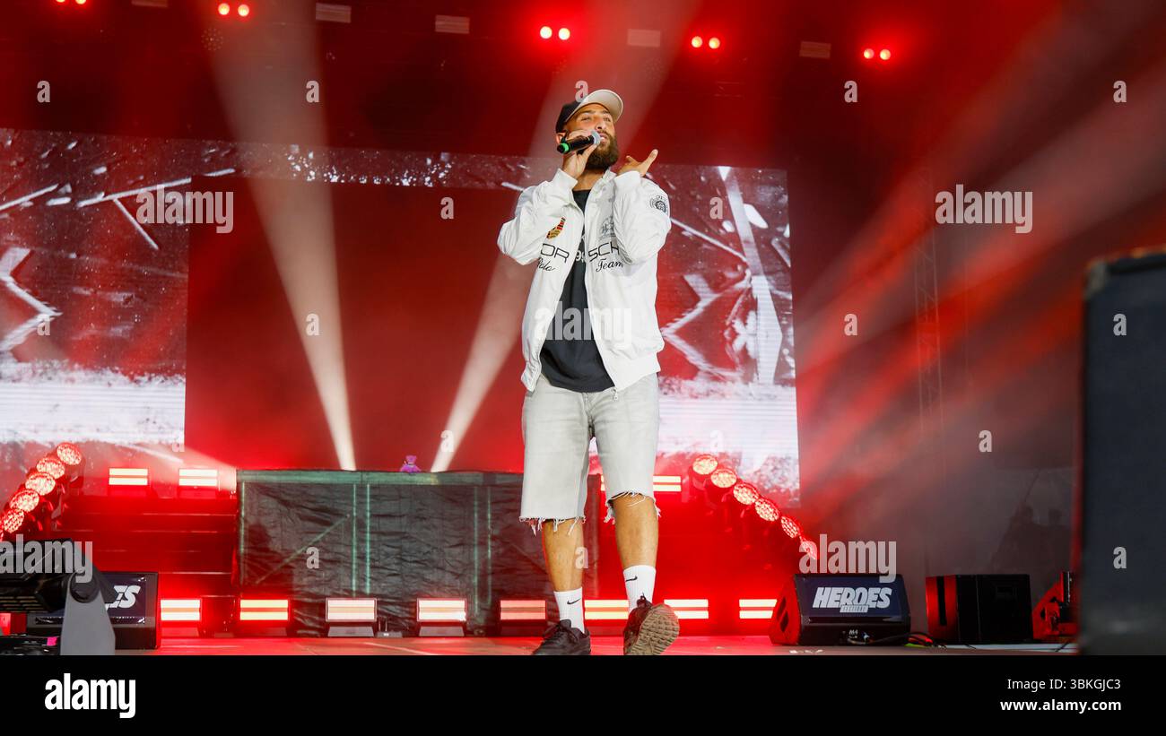 Nimo bei seinem Auftritte am 20.06.2025 auf dem Heroes Festival in ...