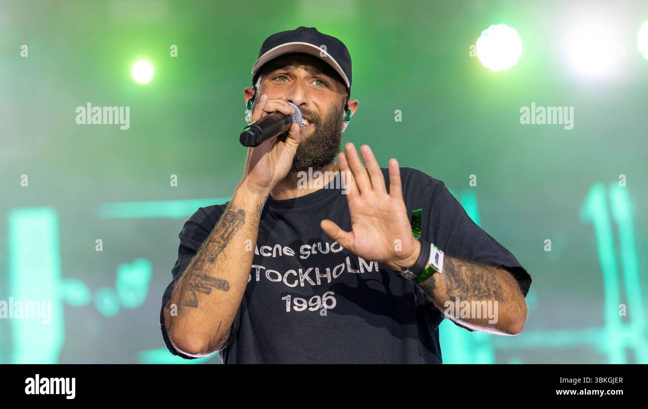 Nimo bei seinem Auftritte am 20.06.2025 auf dem Heroes Festival in ...