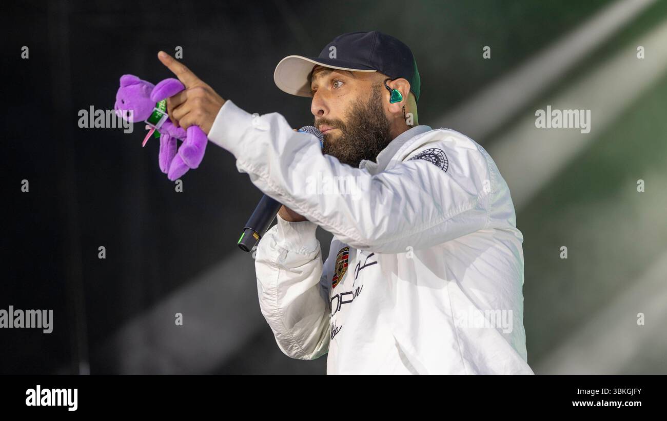 Nimo bei seinem Auftritte am 20.06.2025 auf dem Heroes Festival in ...