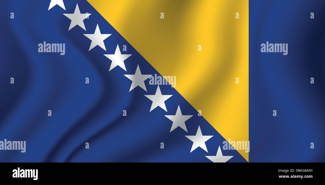 Flag of Bosnia and Herzegovina. Bosnian national symbol in official ...