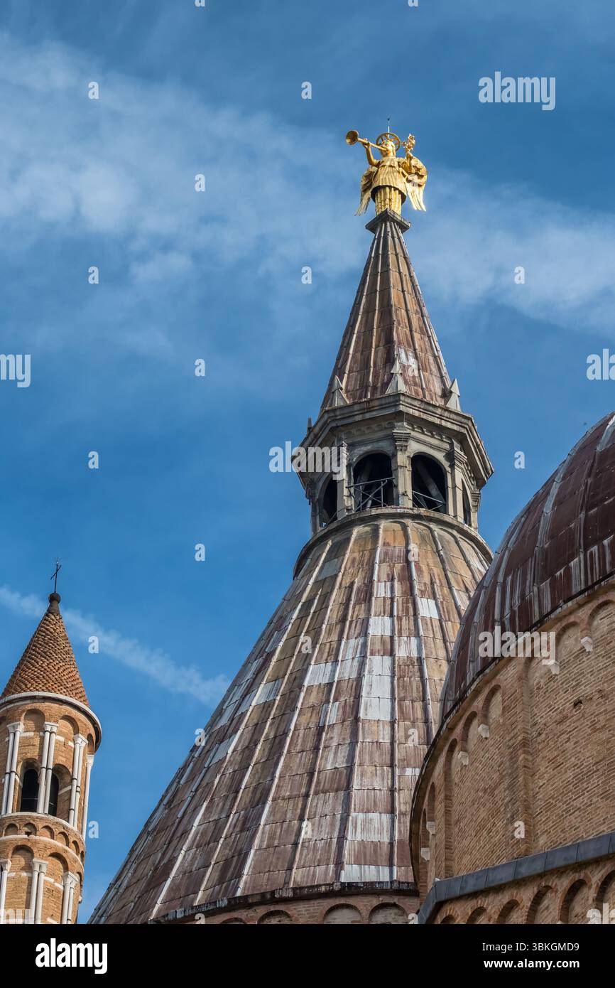 Detailed architectural view of the Basilica of Saint Justina in Padua ...
