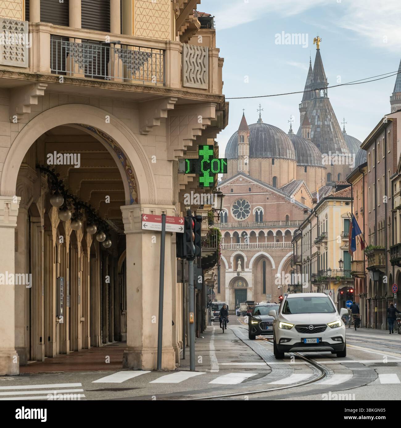 Charming street scene from Padua, Italy, featuring the historic ...