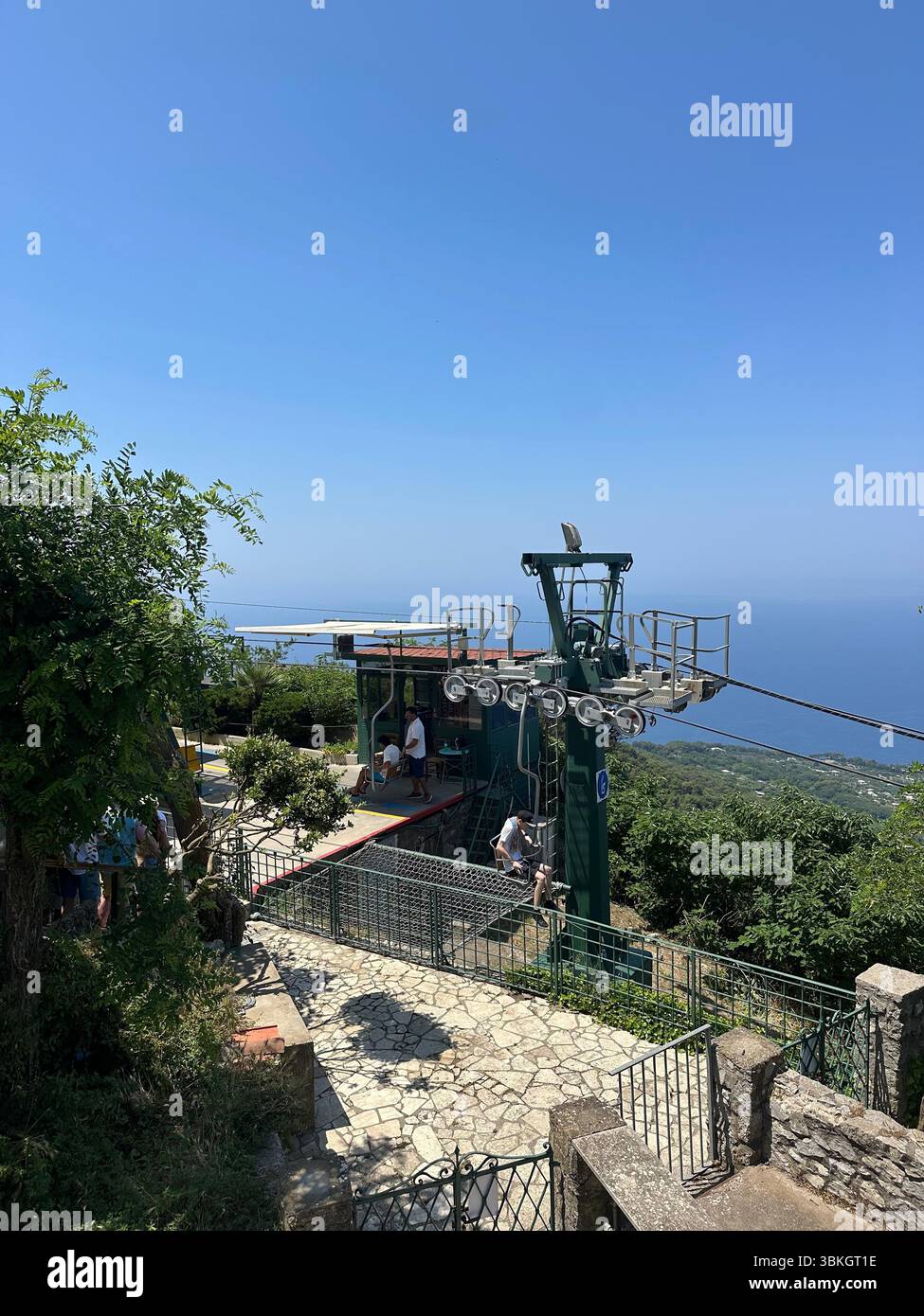 Seggiovia chairlift Monte Solaro Capri italian island # ...