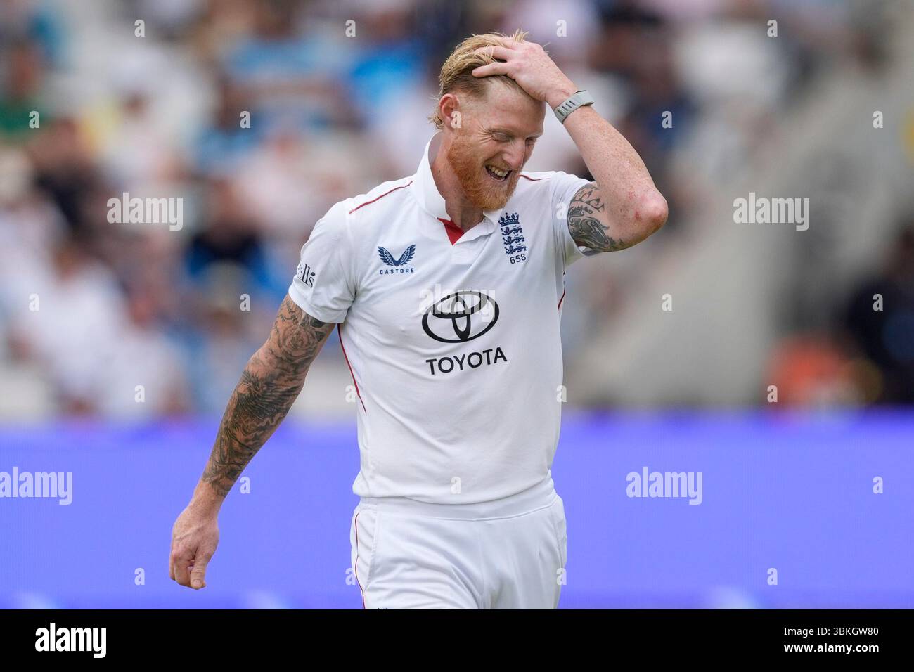 England’s Ben Stokes appears frustrated on day two of the first ...