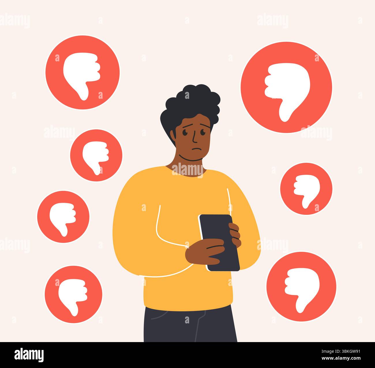 Sad angry african american Stock Vector Images - Alamy