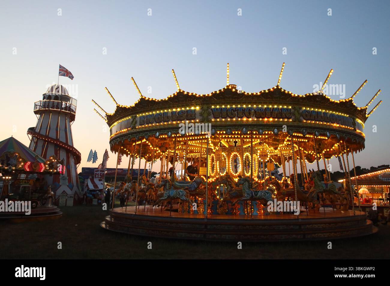 The Newcastle Hoppings Fun Fair Open Night which is the largest ...