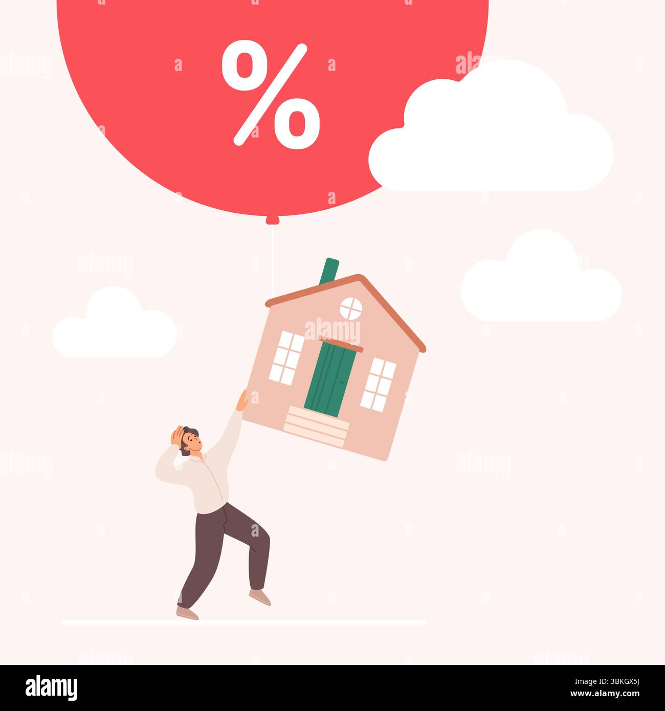 House mortgage, interest rate rising up, real estate price inflation ...