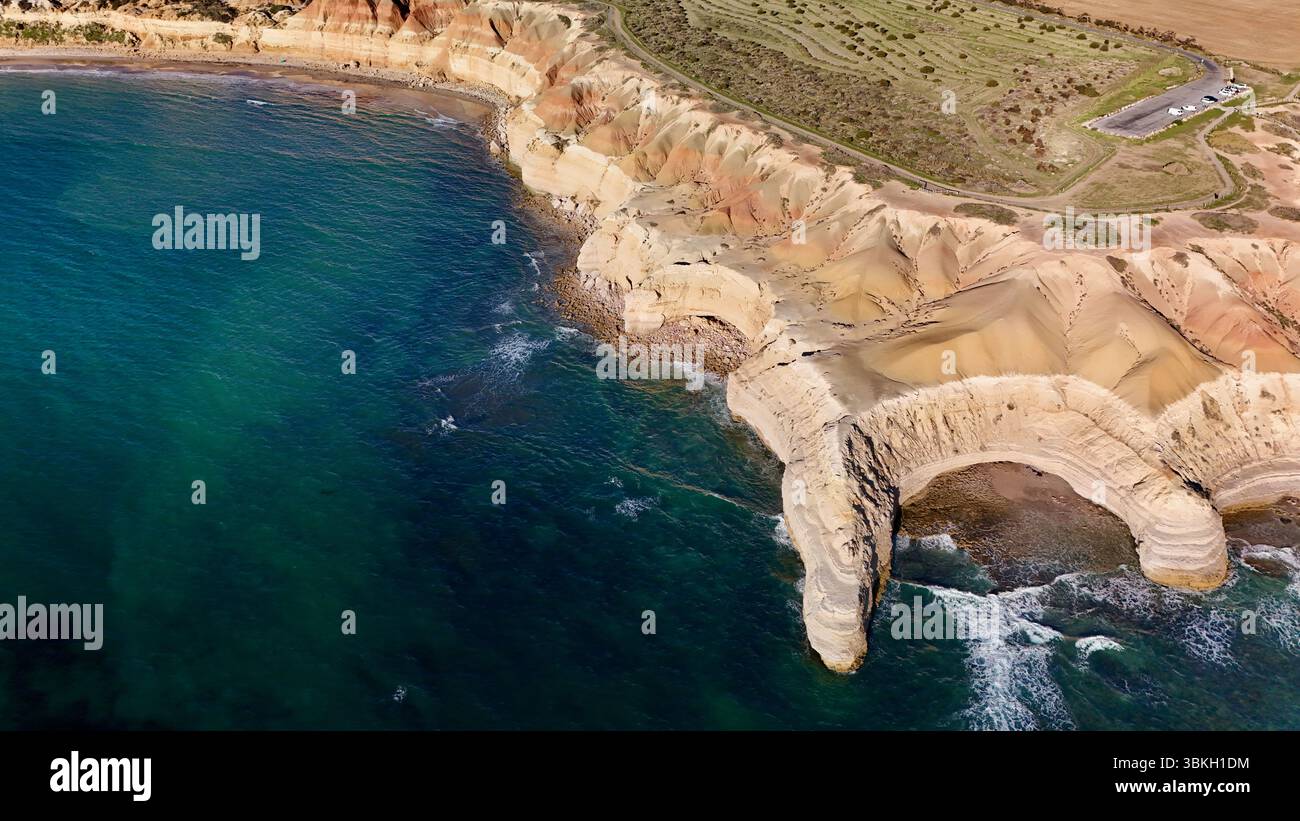 4k drone rugged cliffs sandy hi-res stock photography and images - Alamy