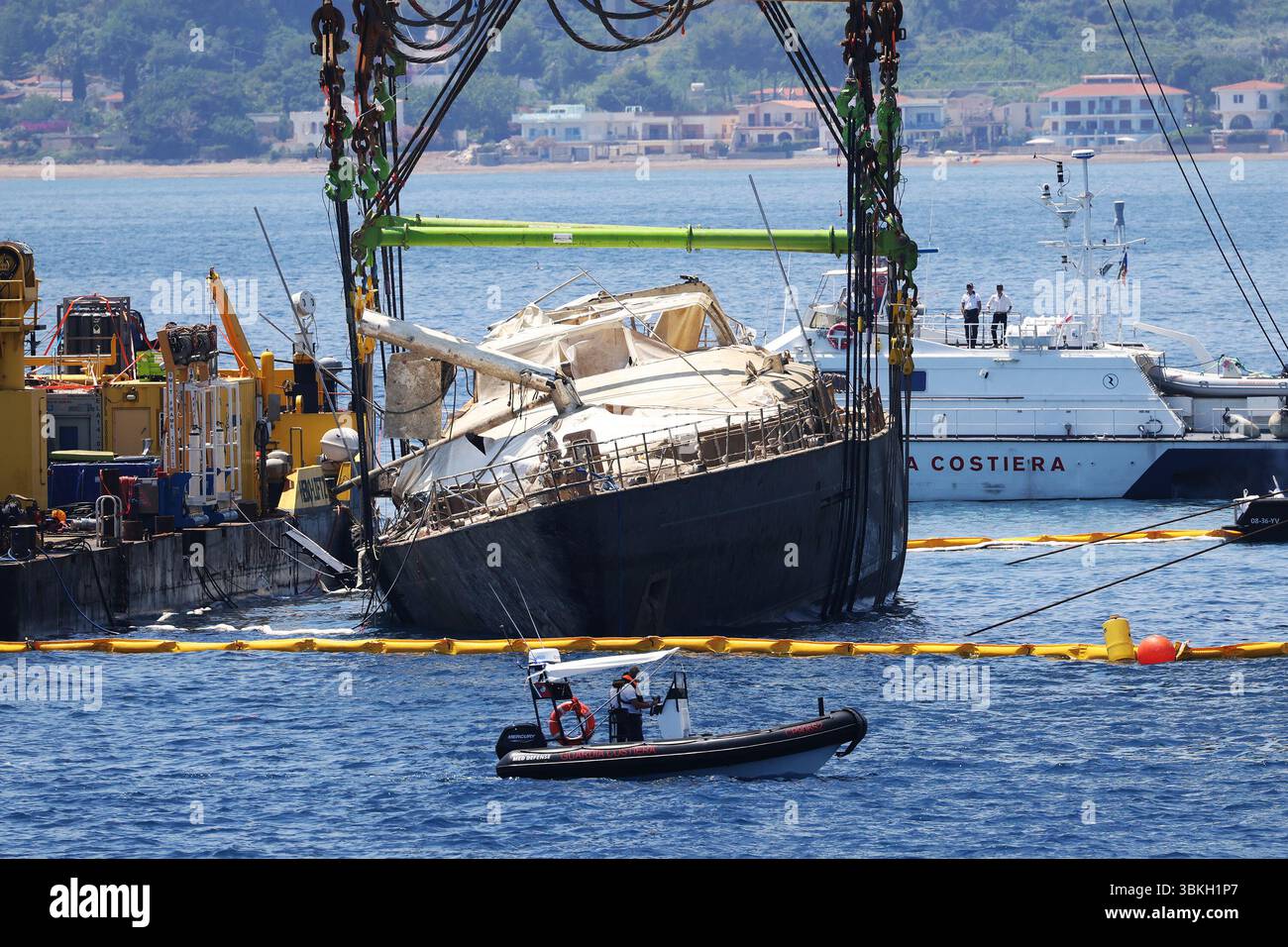 In The Photo The Operations To Empty The Bayesian In Porticello Stock