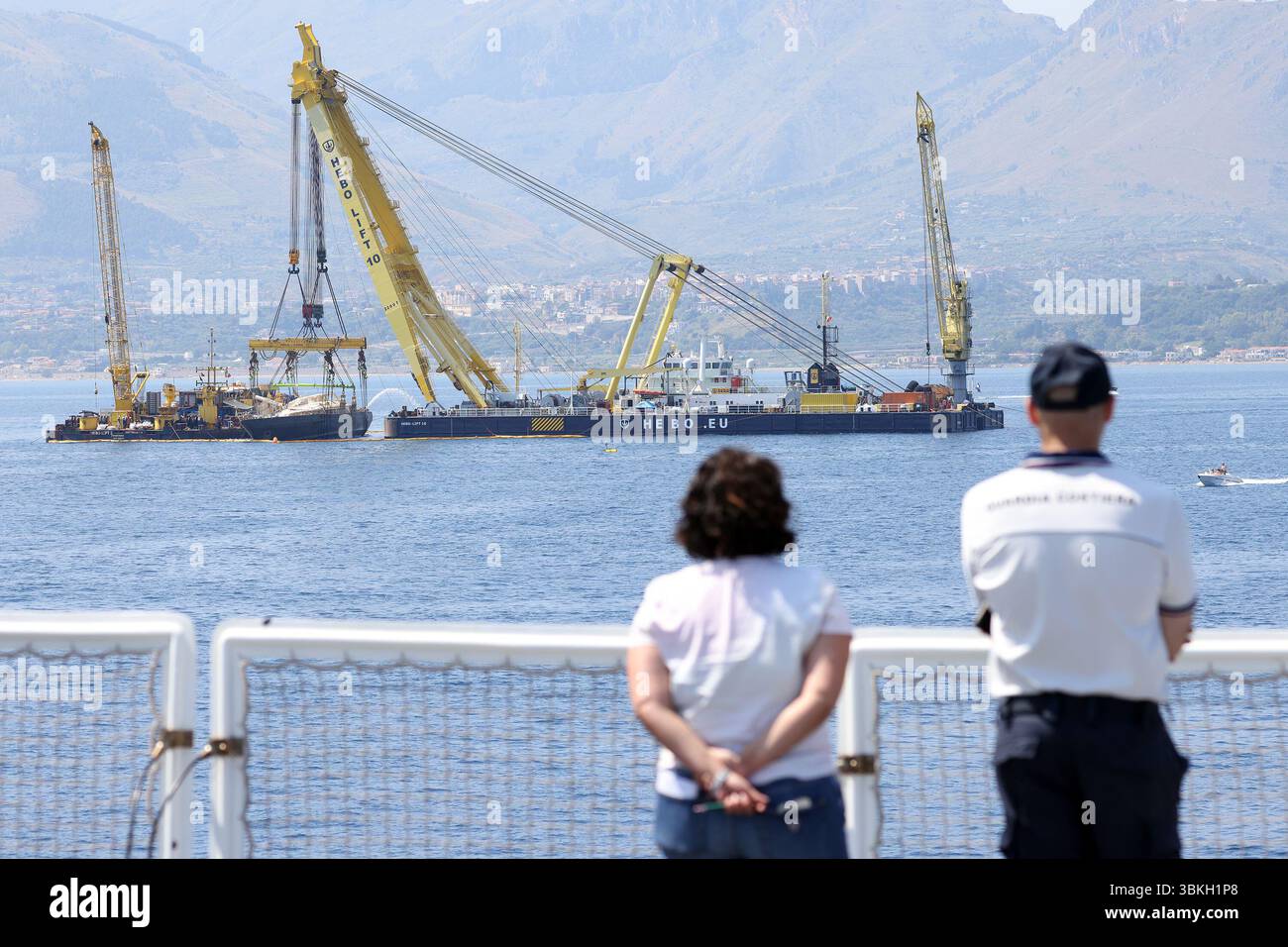 In The Photo The Operations To Empty The Bayesian In Porticello Stock