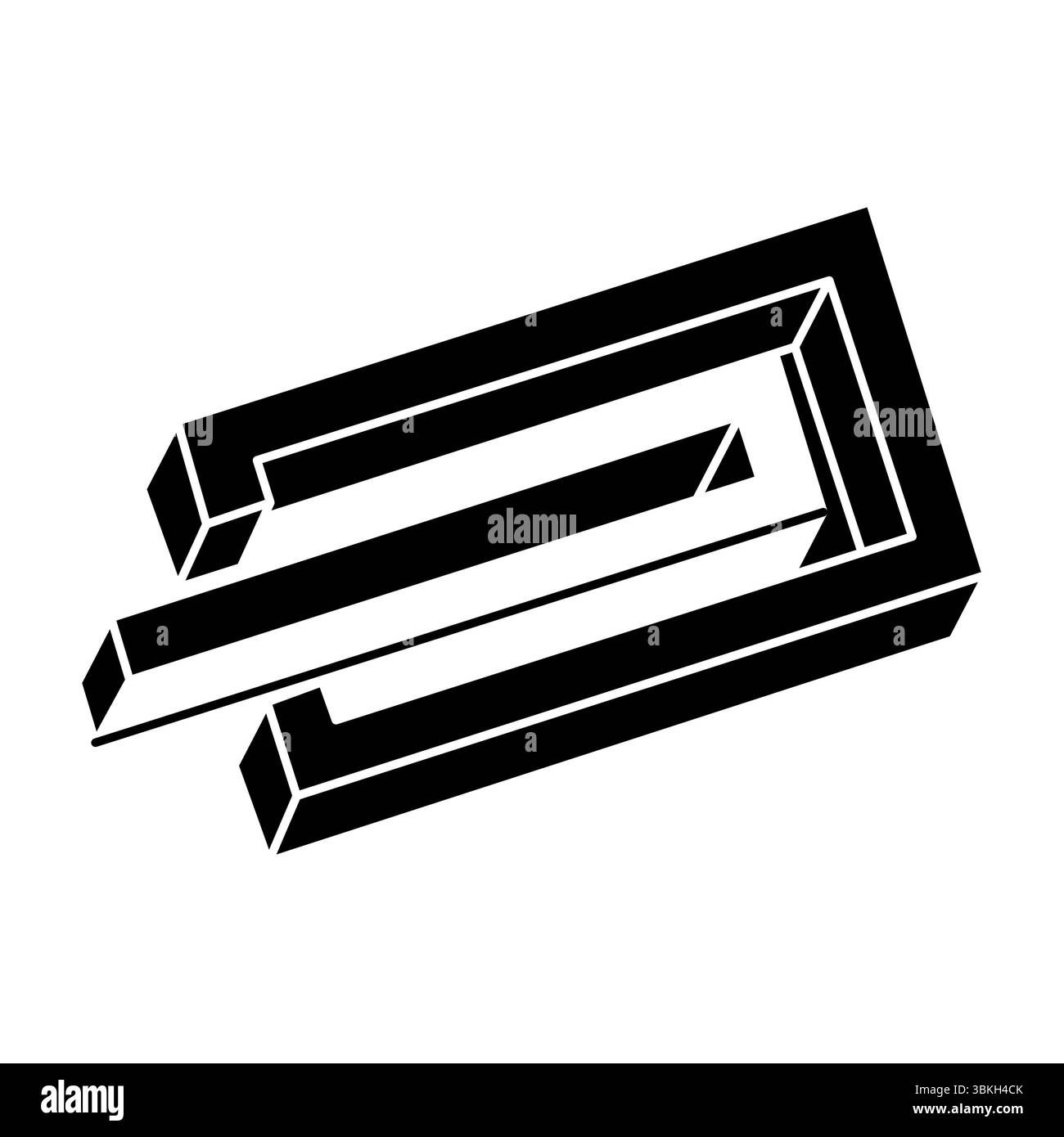 Geometric figure. Impossible object. Optical illusion shape. 3d vector ...