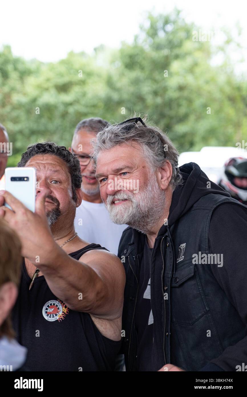 Knutsford Service Station (North), UK. 21st June 2025. Thousands of Bike Riders, many dressed in ...