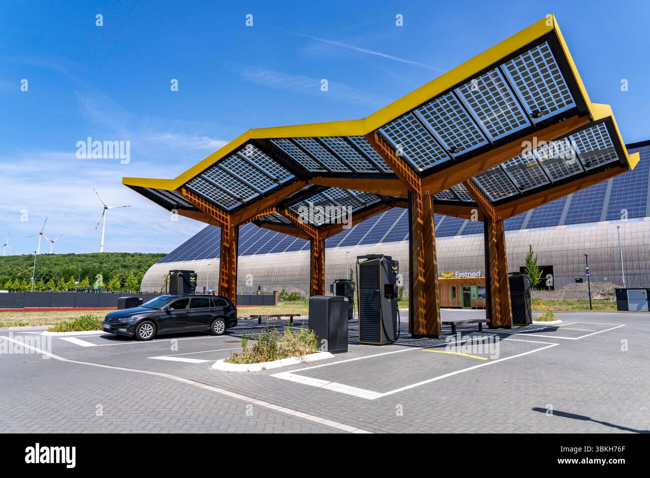 Electric charging station on the site of the former Lohberg coal mine ...
