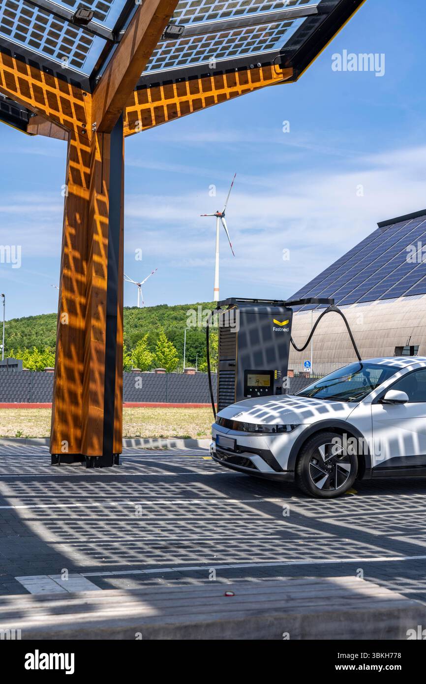 Electric charging station on the site of the former Lohberg coal mine ...