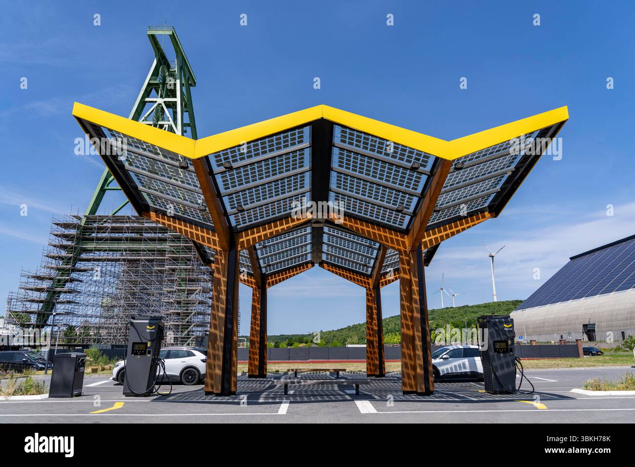Electric charging station on the site of the former Lohberg coal mine ...