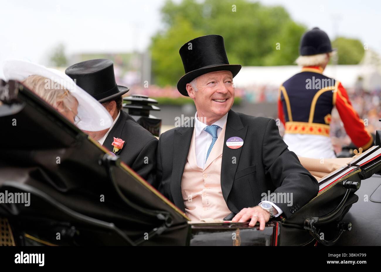 Comedian Rory Bremner arrives by royal carriage during day five of ...
