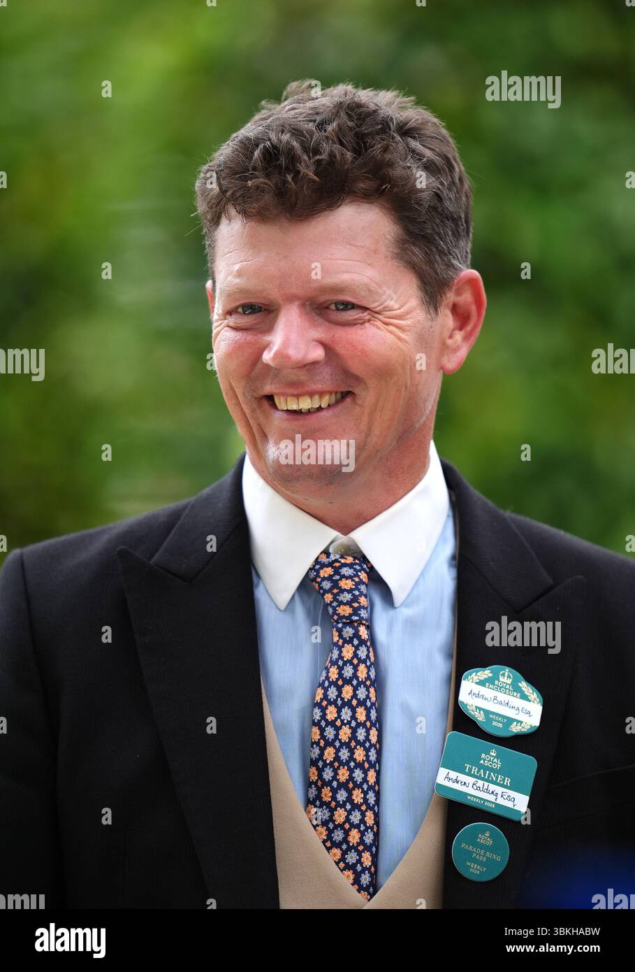 Trainer Andrew Balding after seeing horse Humidity ridden by James ...
