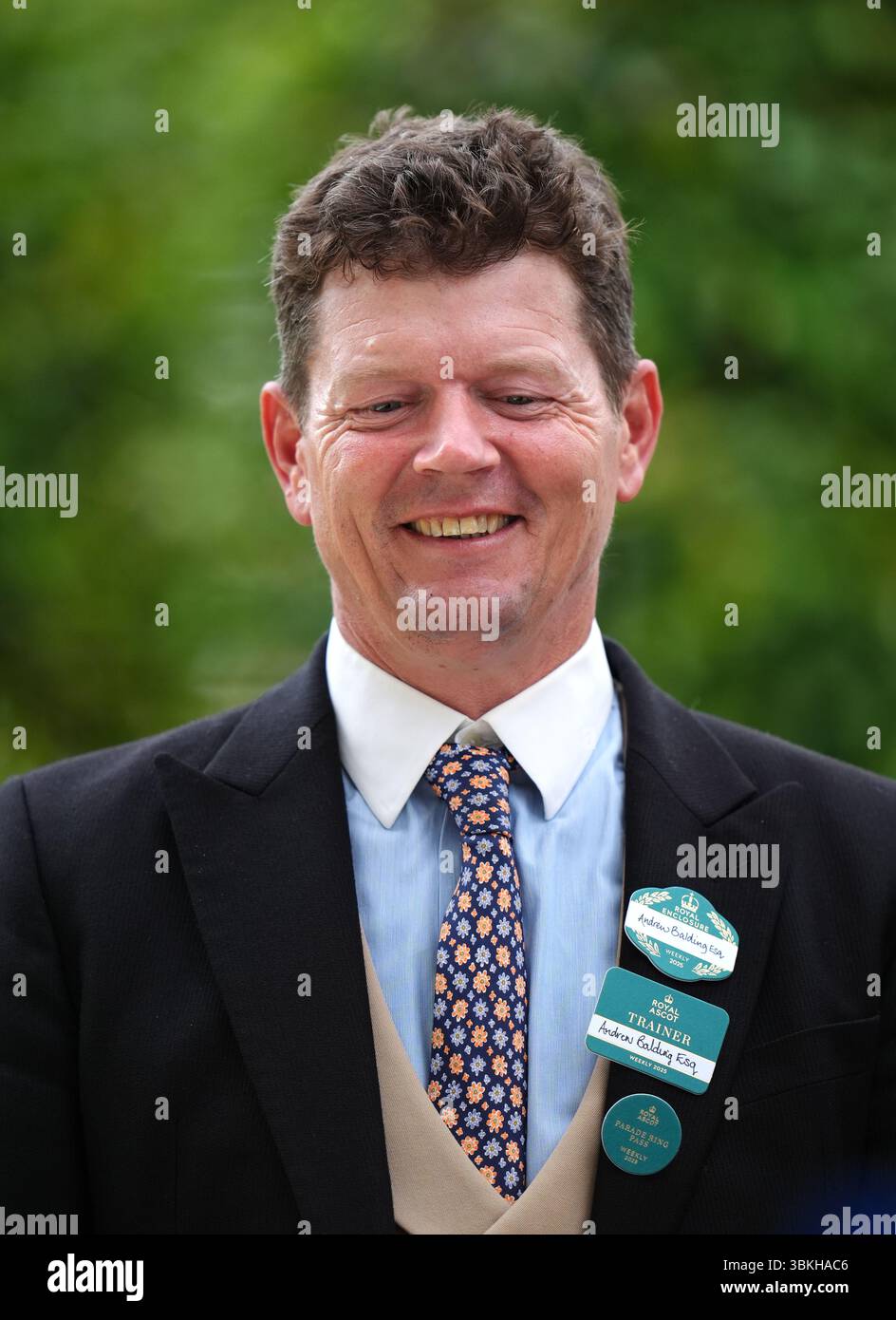 Trainer Andrew Balding after seeing horse Humidity ridden by James ...