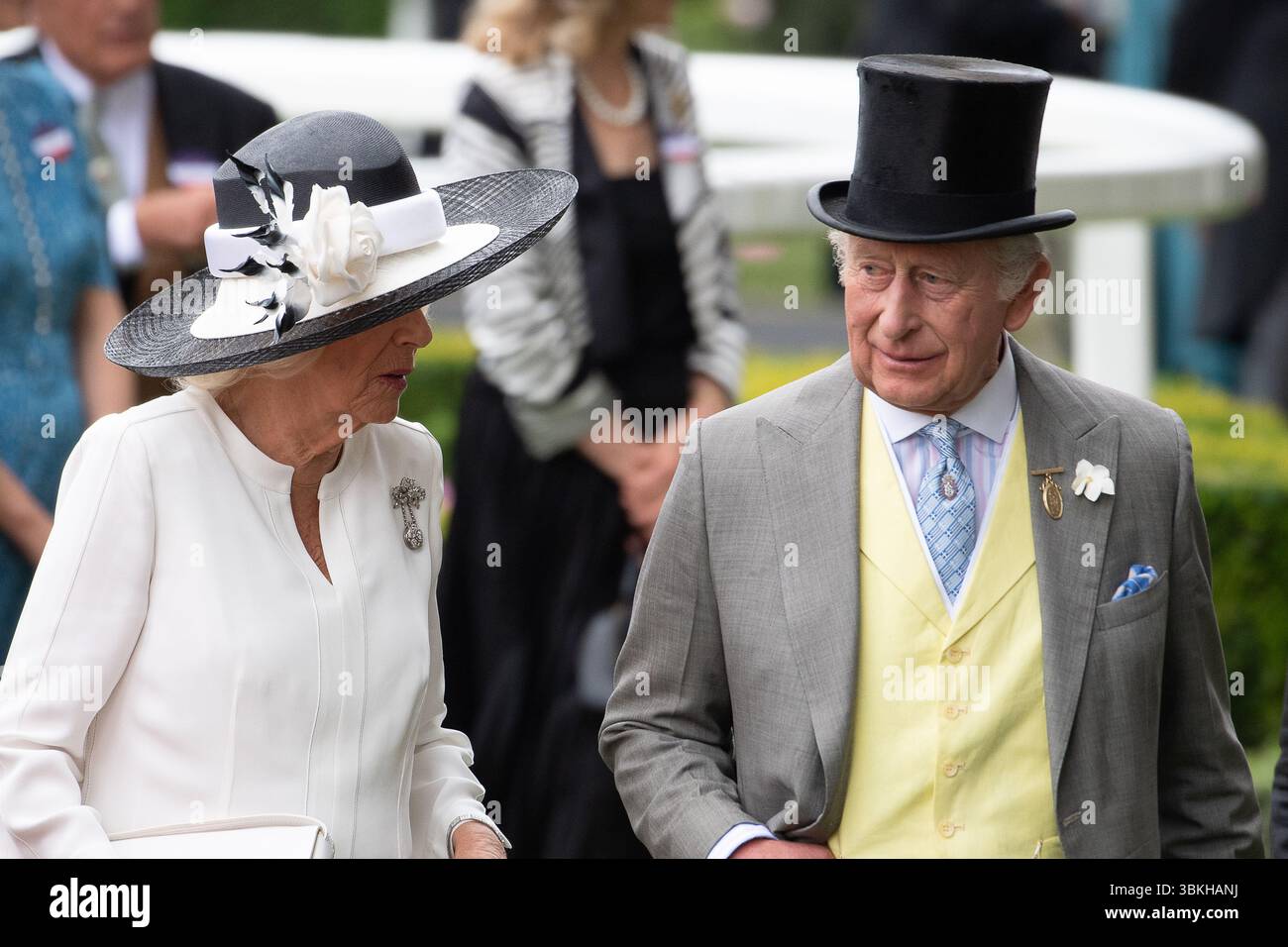 Ascot, Berkshire, UK. 21st June, 2025. The King and The Queen attended ...