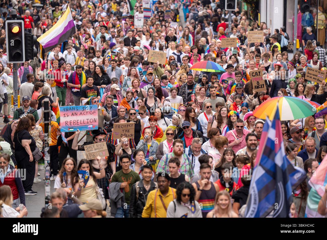 People take part in the Pride Edinburgh 2025 parade through Edinburgh ...