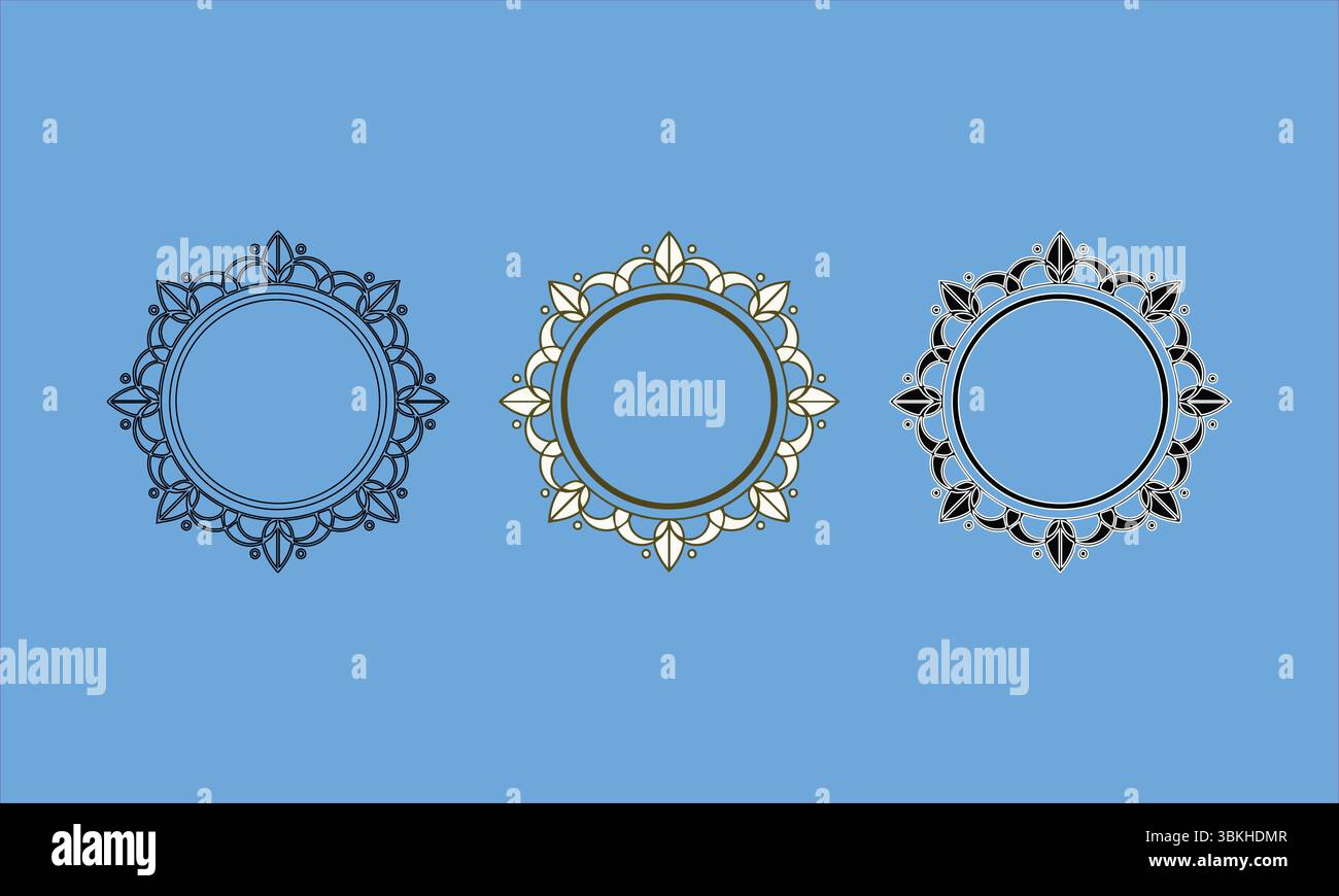 Stylized floral designs in gold hi-res stock photography and images - Alamy