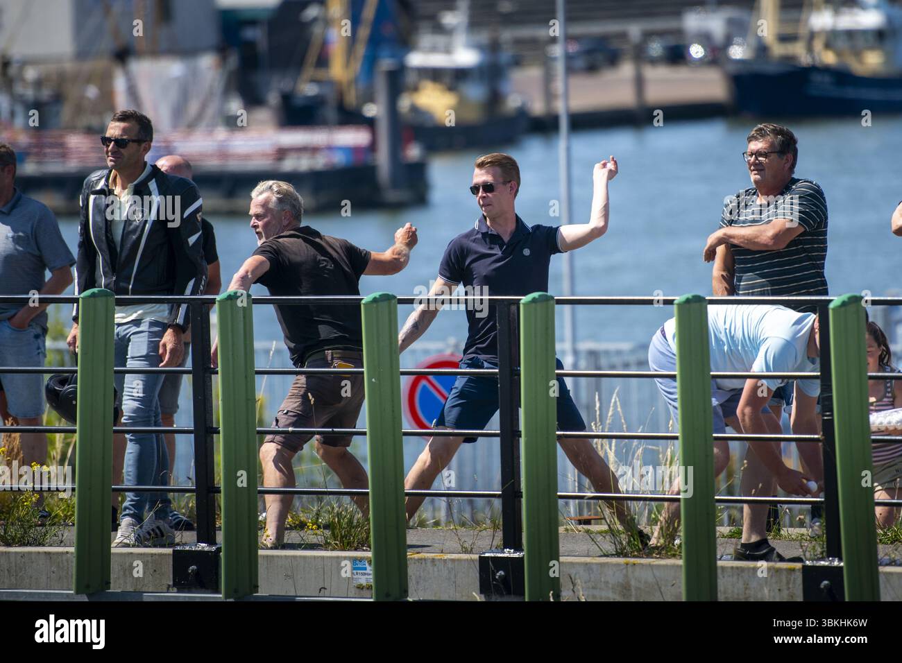 DEN OEVER - Young people throw eggs at the protesters of Extinction ...