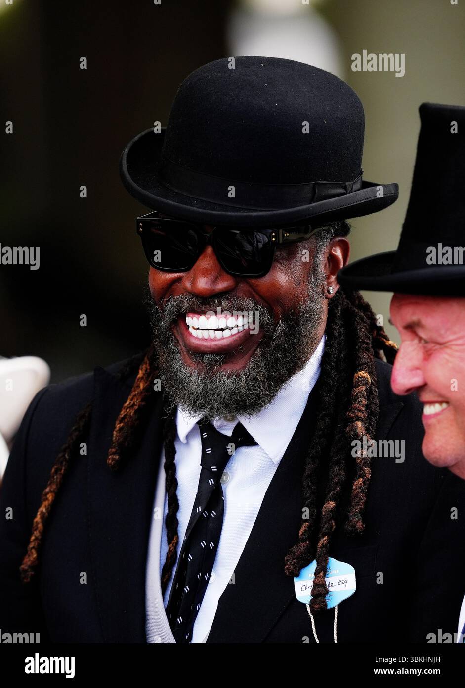 Former West Indies cricketer Chris Gayle during day five of Royal Ascot ...