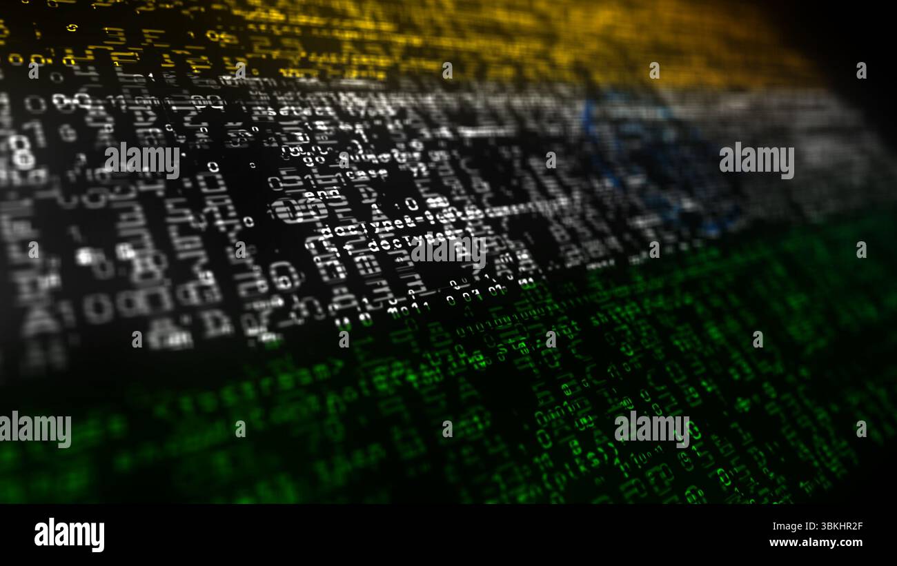 India digital technology flag cyber background. Indian banner ...