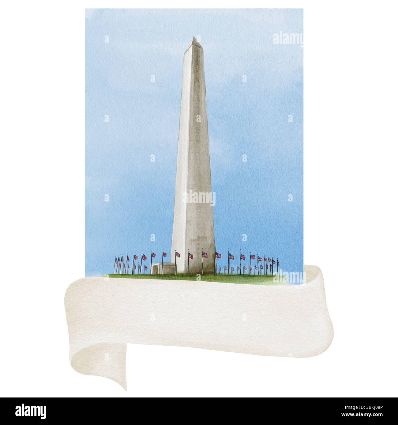 Washington dc skyline flag Cut Out Stock Images & Pictures - Alamy