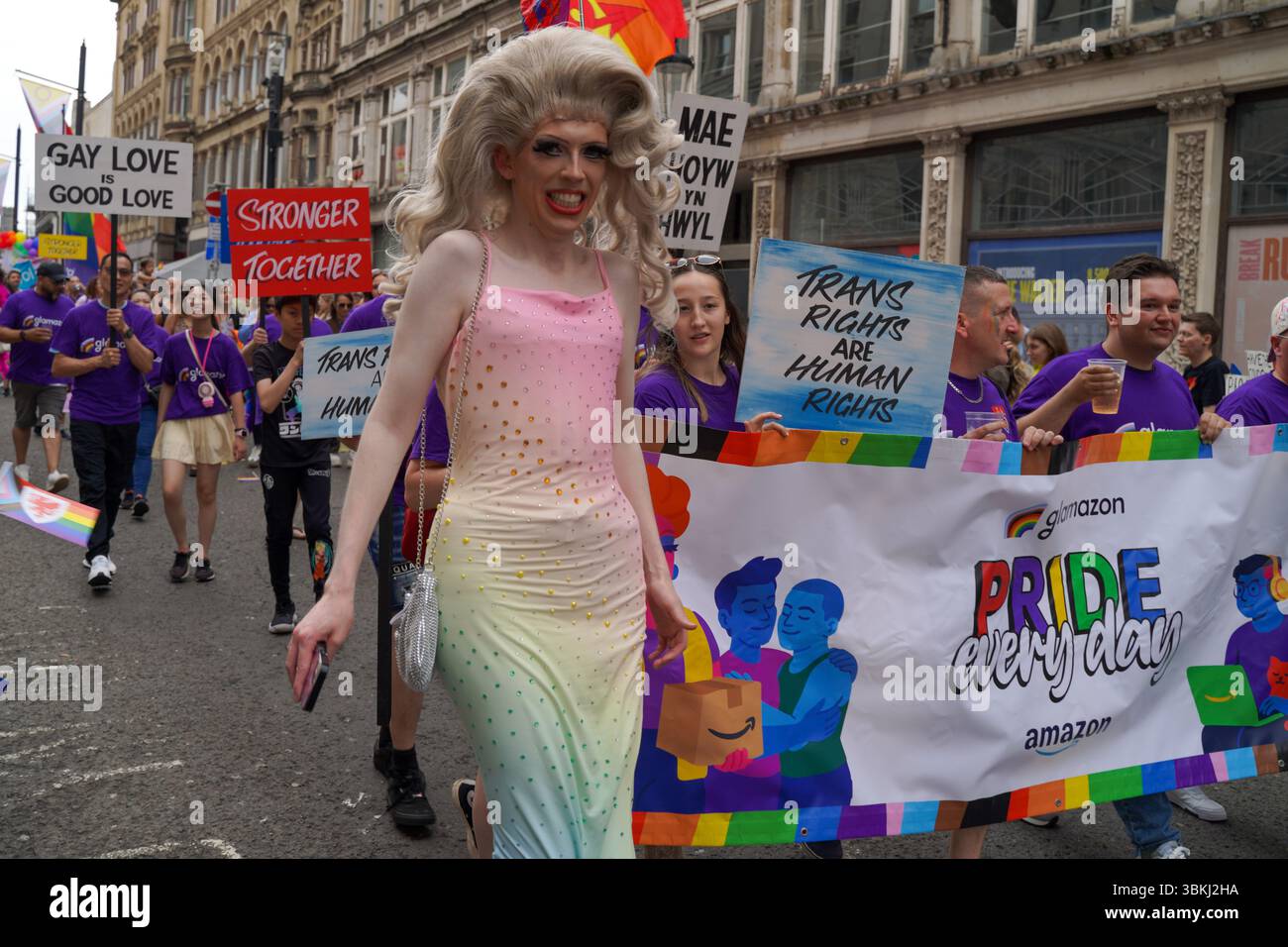 Pride Cymru Parade, Cardiff, Wales, 21st June 2025, credit Alamy Love ...