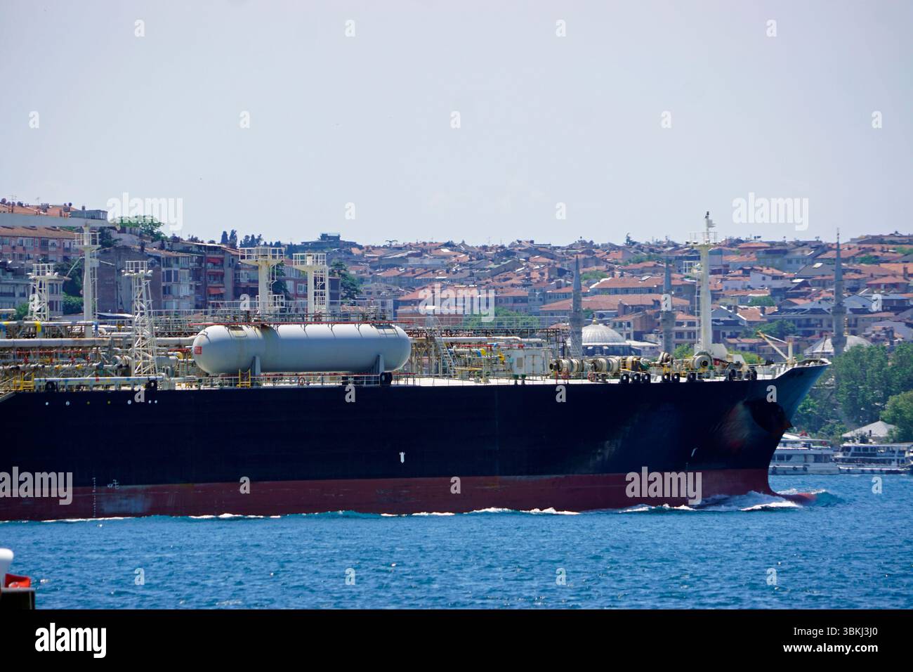 huge container vessel at the bosporus Stock Photo - Alamy