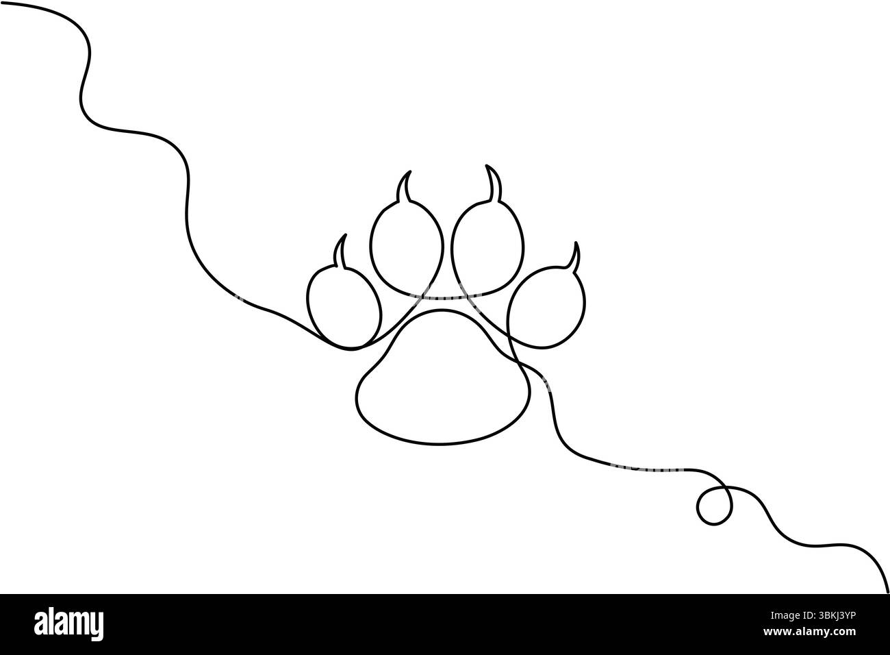 Illustration vector dog line Black and White Stock Photos & Images - Alamy