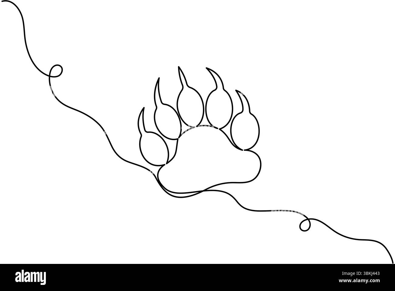 Dog foot print continuous hi-res stock photography and images - Alamy